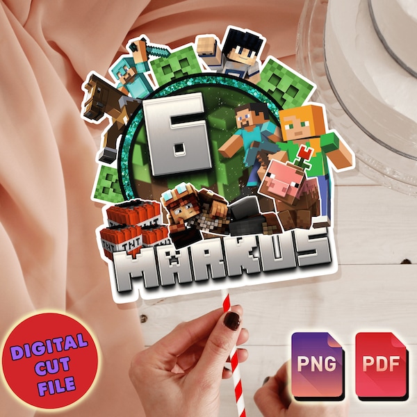 Mincraft Cake Toppers - Etsy