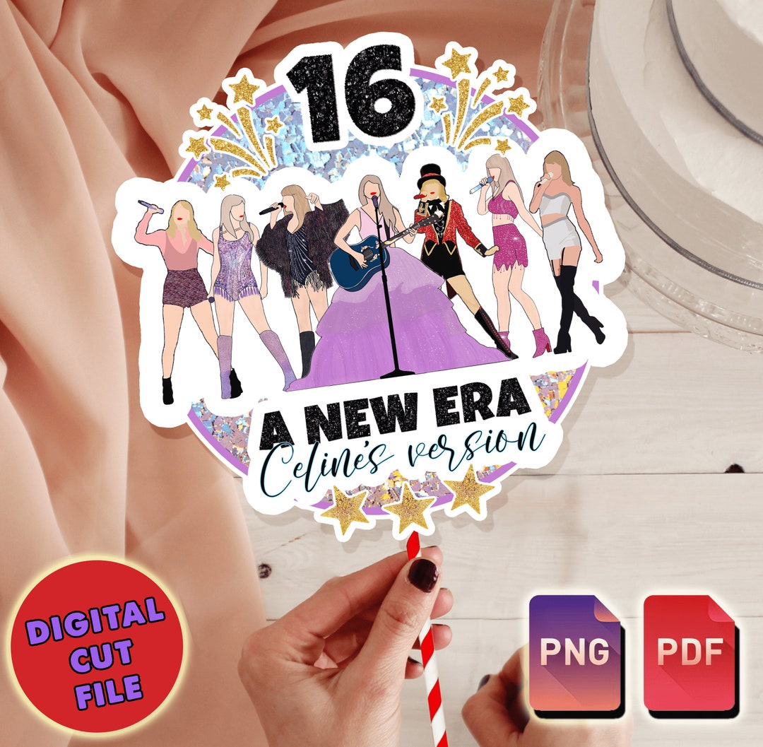 Taylor Swift Printable Cake Topper, Swiftie Eras Digital Cake Topper ...