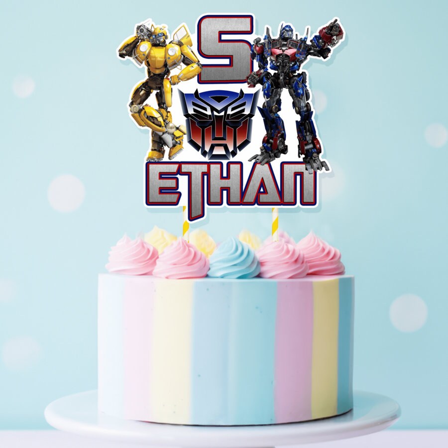 Transformers Printable Cake Topper, Bumblebee Digital Cake Topper ...