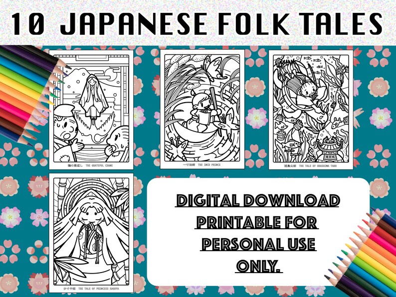 10 Japanese Folk Tales Coloring Pages, Folk Tales, Japan, Japanese ...