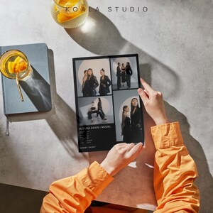 Model Casting Card/ Canva Template/ Fashion Model Card/ Model Portfolio ...