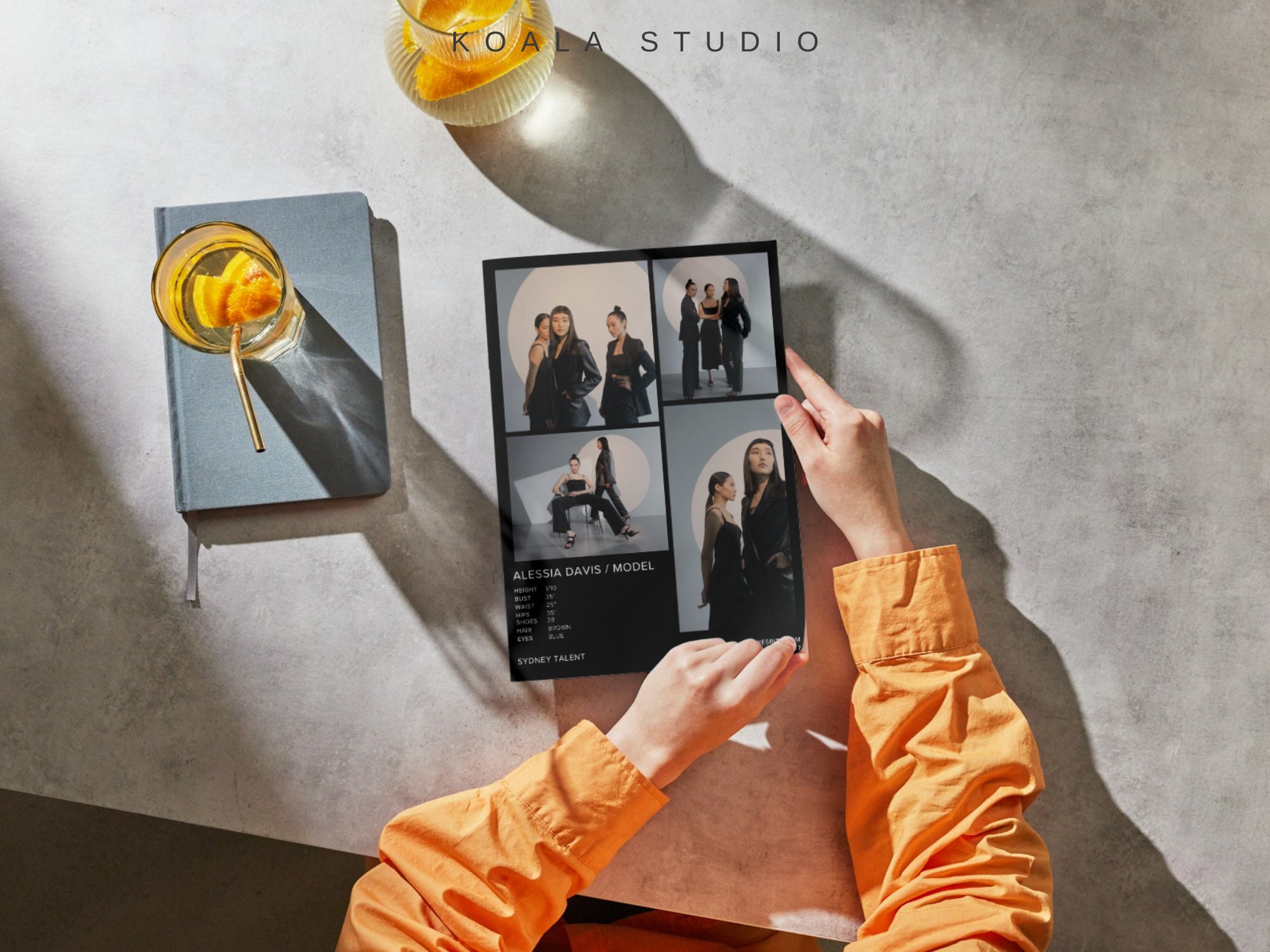 Model Casting Card/ Canva Template/ Fashion Model Card/ Model Portfolio ...