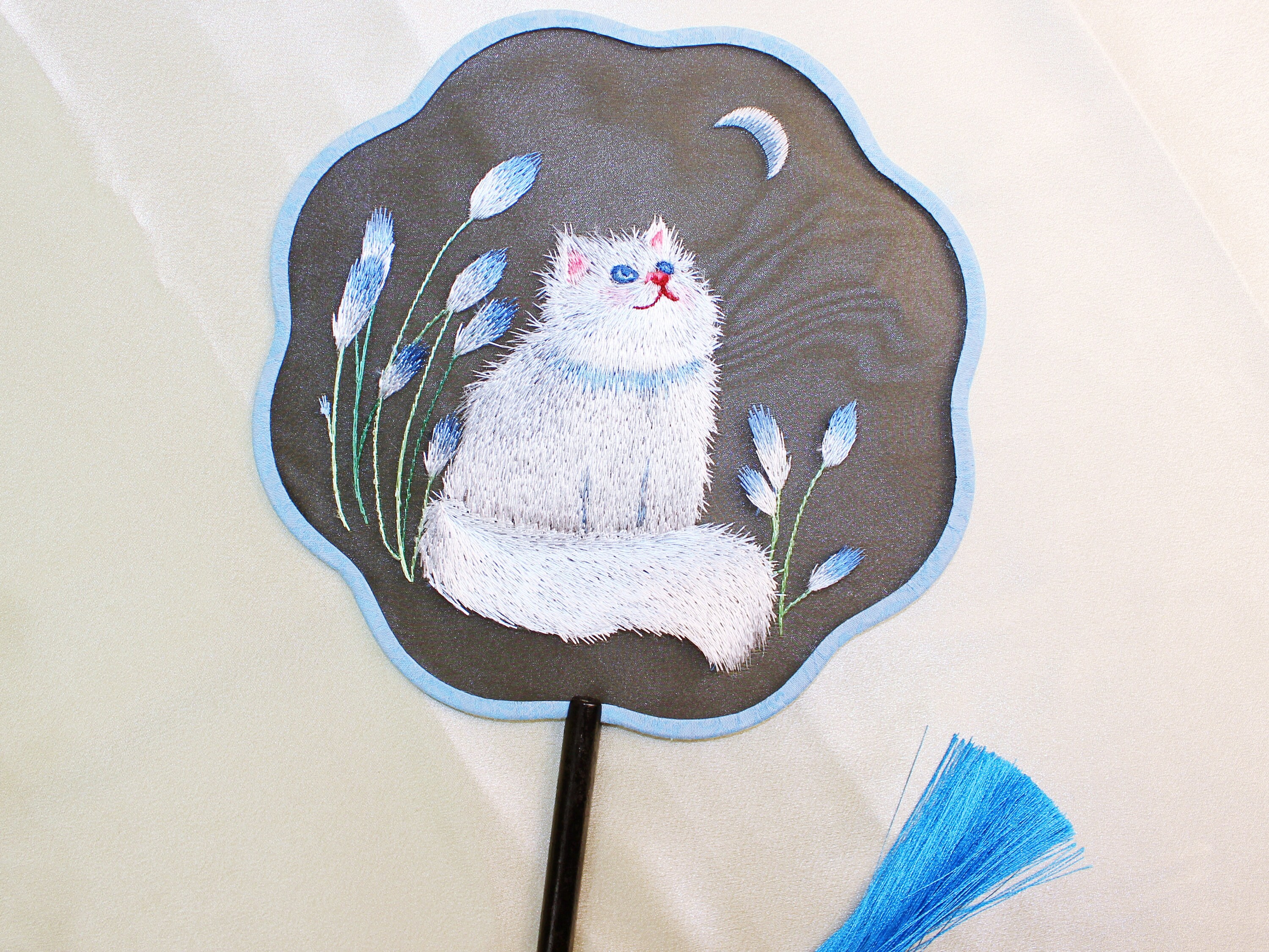 Silk Mandarin Fan / Double-sided Embroidery / Suzhou Embroidery ...