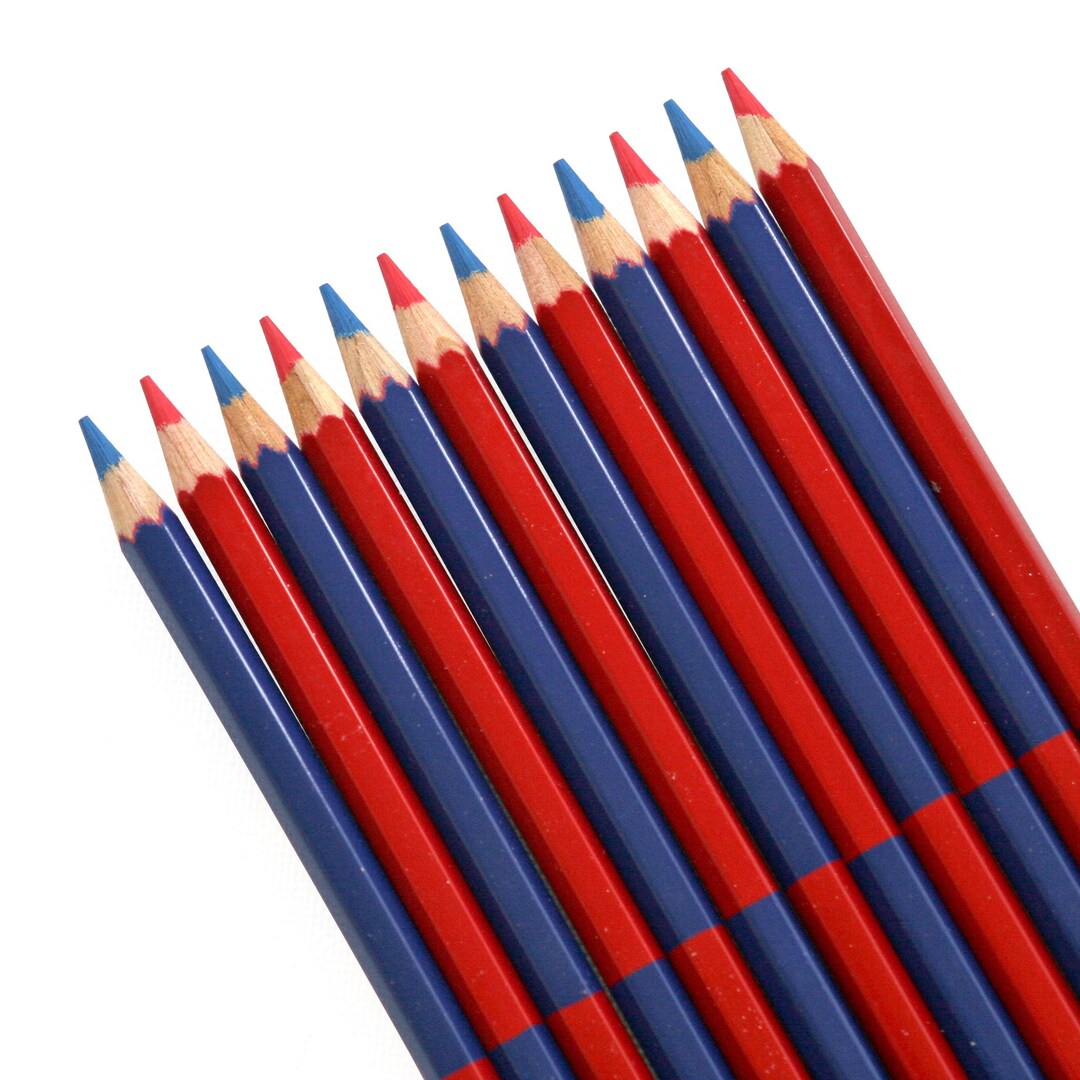 Bluered Checking Pencil Grading Papers Pencils for Home, School or ...
