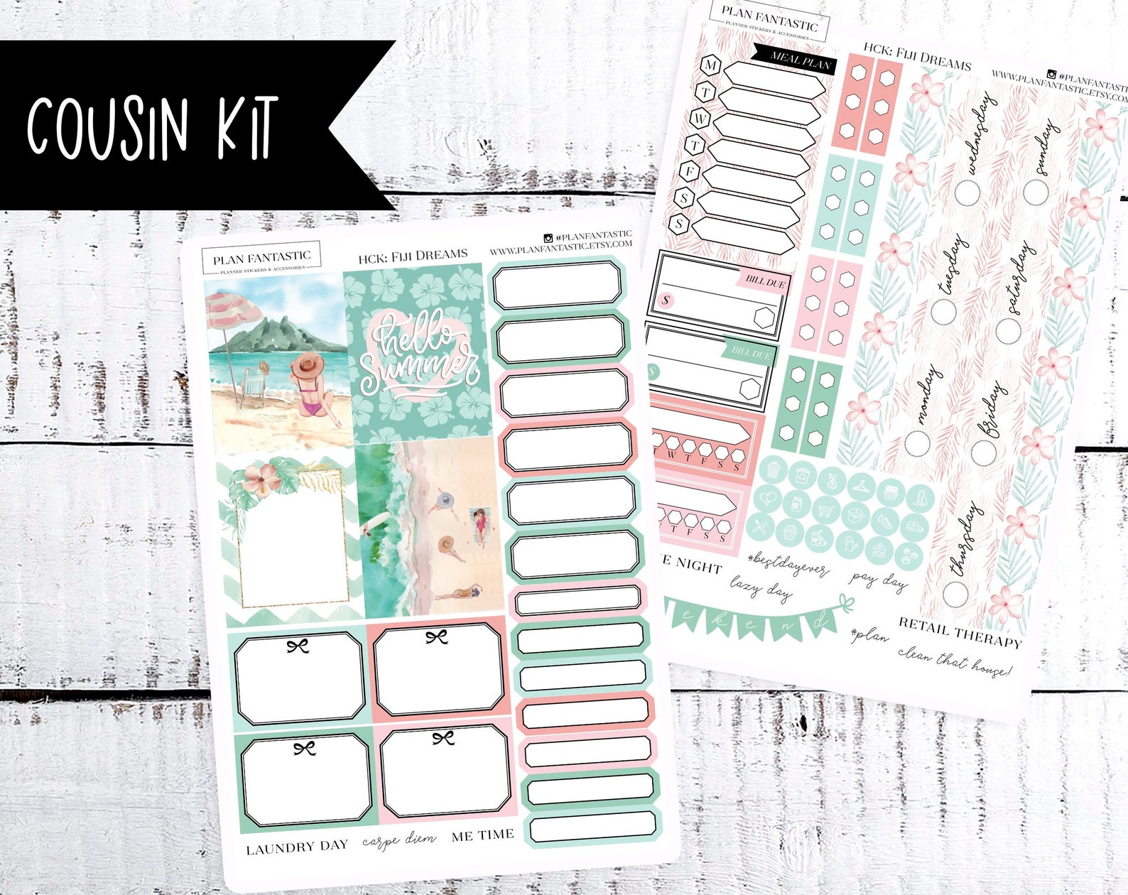 Printable Cousin Planner Kit Summer Hobonichi Weekly - Etsy