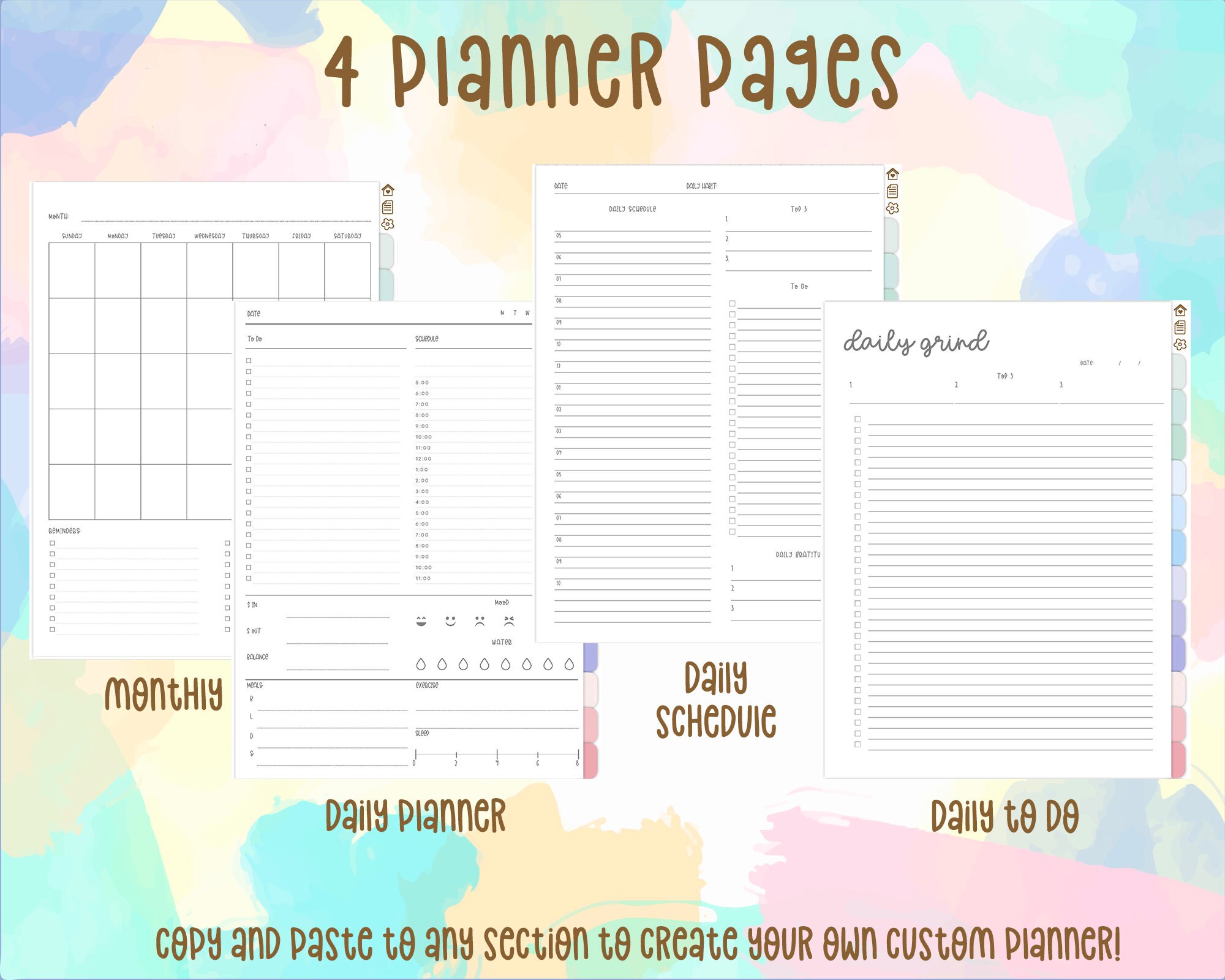 Digital Planner UNDATED, Cute Kawaii Notebook for Goodnotes ...
