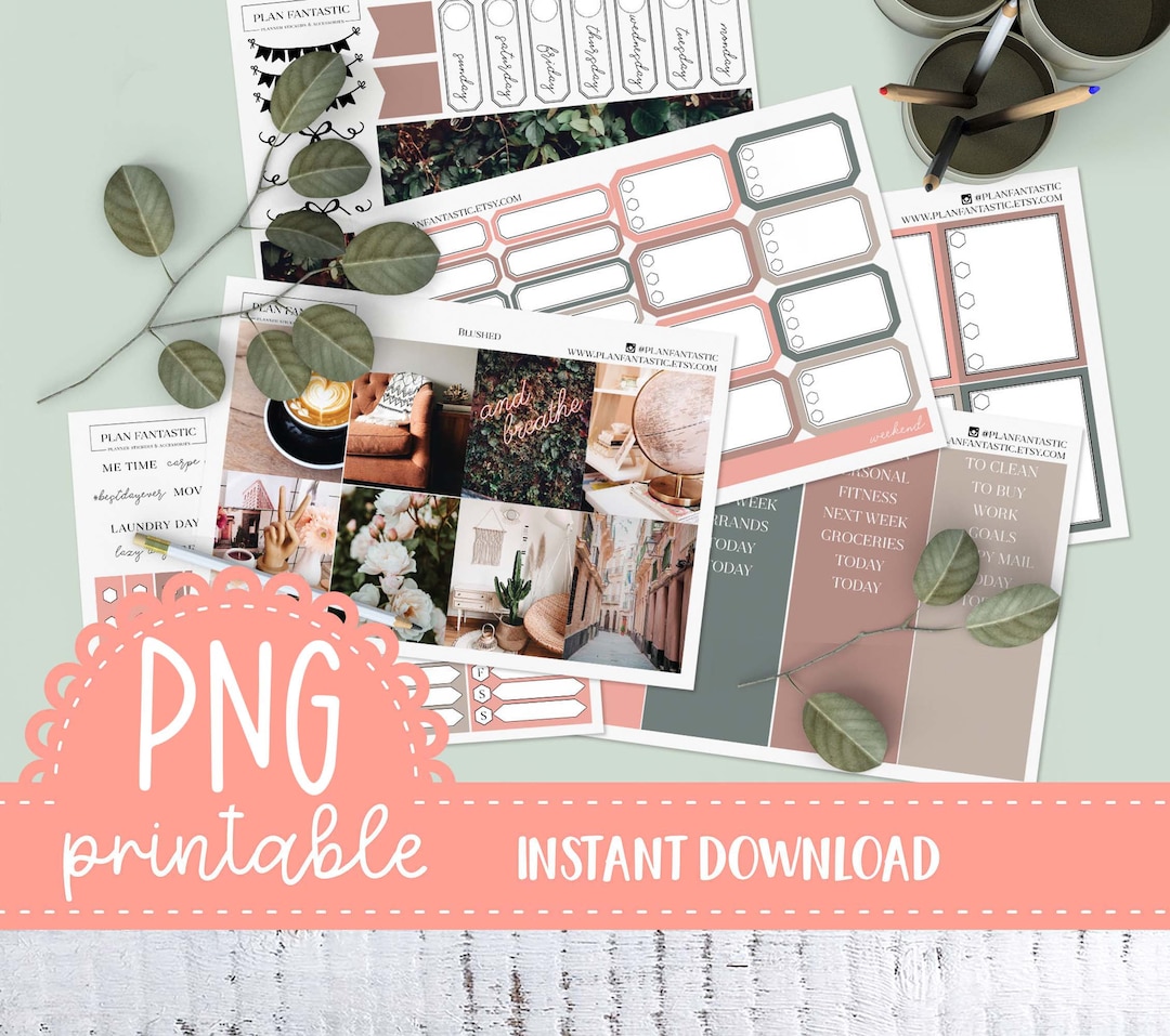 Printable Planner Sticker Kit Spring Sticker Weekly Sticker Kit Weekly ...