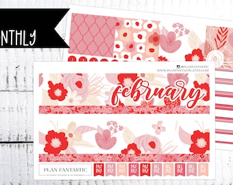 Printable February Monthly Kit Valentines Day Planner - Etsy