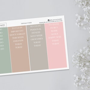 Vintage Farmhouse Weekly Planner Sticker Kit Photo Stickers - Etsy
