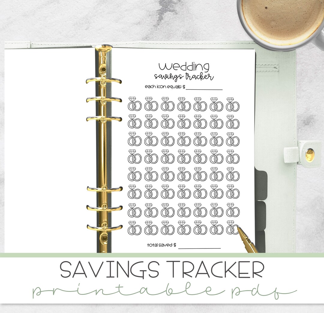 Wedding Savings Tracker: Printable Budget Worksheet (PDF Download) - Etsy