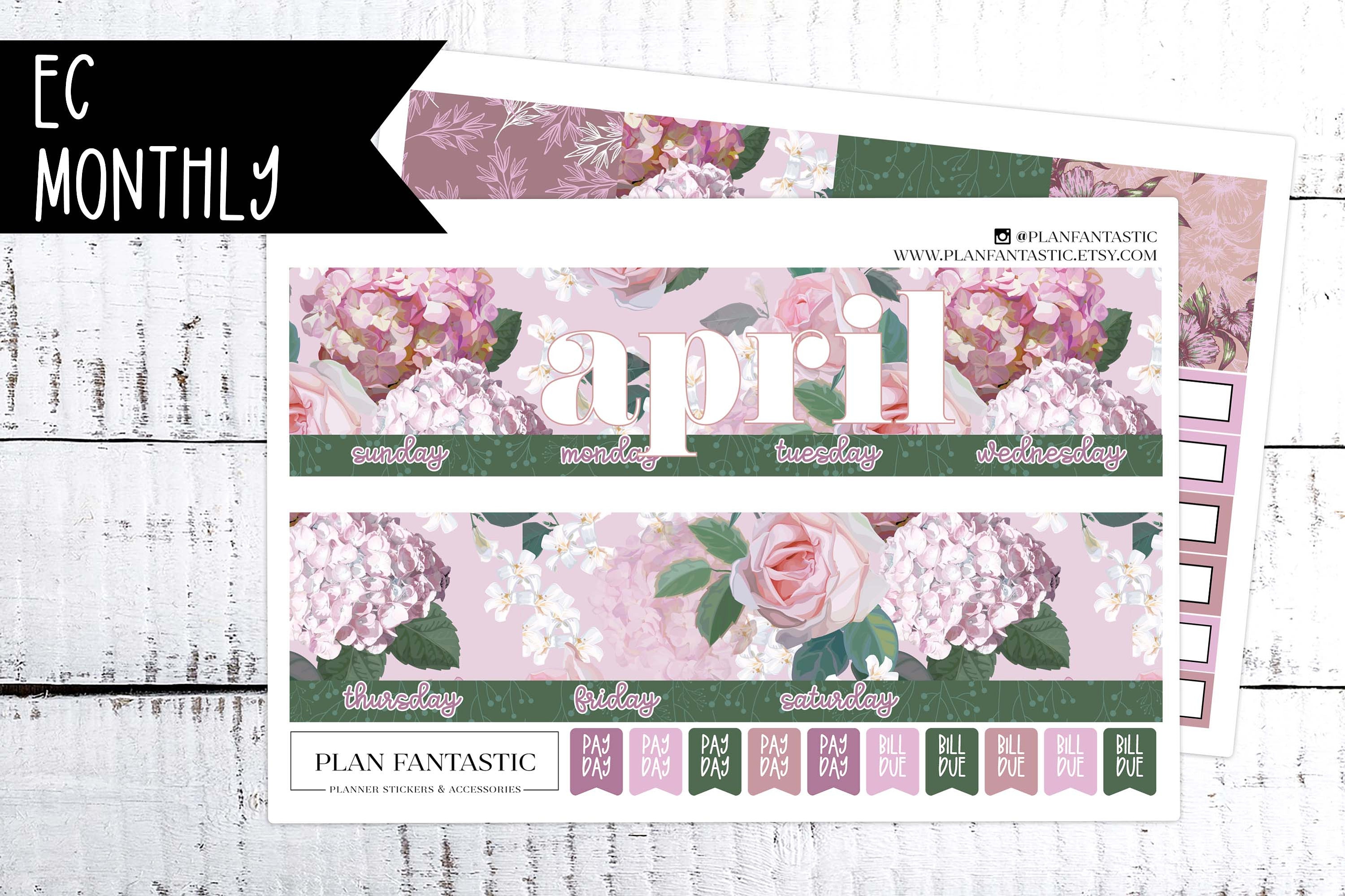 Erin Condren LifePlanner Monthly planner spread April Monthly Planner ...