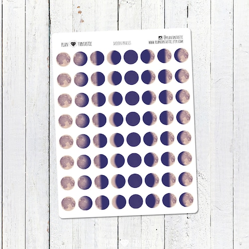 45pcs Lunar Sticker Pack / Celestial Stickers / Bullet Journal | Etsy
