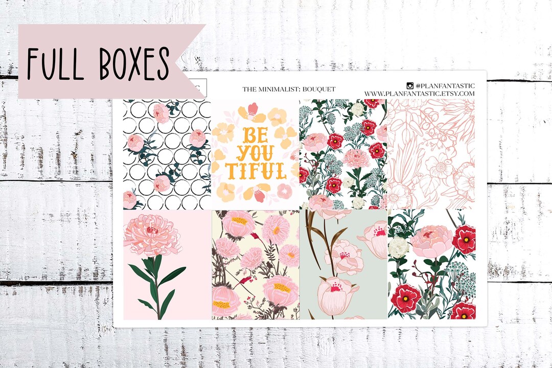 EC001 Bouquet Weekly Kit, Spring Planner Stickers, Weekly Spread, for ...