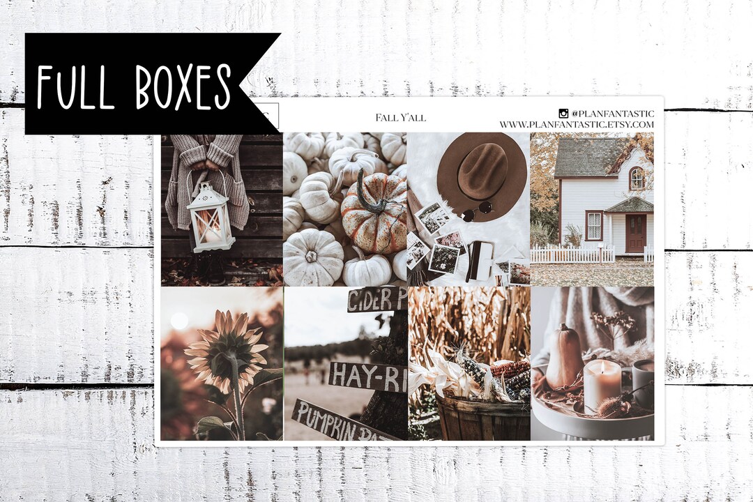 October Weekly Sticker Kit Blessed Fall Planner Stickers September ...