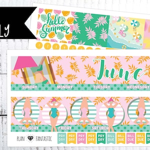 June Monthly Planner Sticker Kit Monthly Calendar Stickers - Etsy