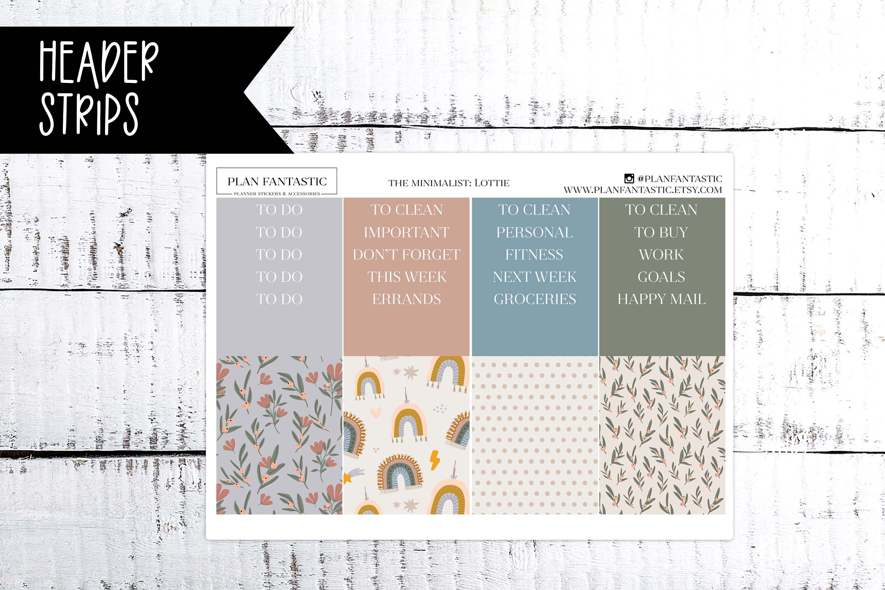 Printable Planner Sticker Kit Boho Minimalist Abstract DIY | Etsy