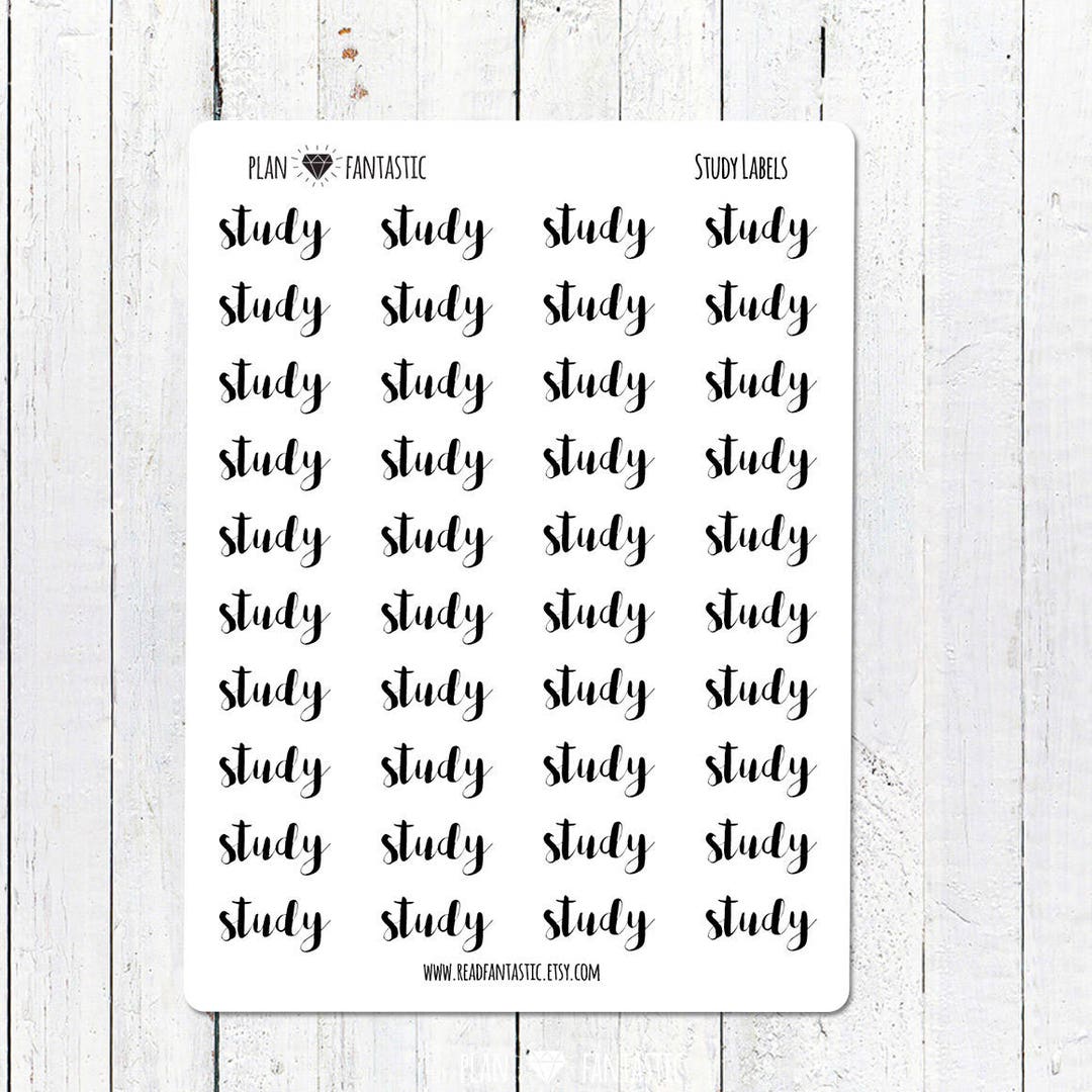 Study Planner Stickers Brush Lettering Stickers Handlettering Student ...