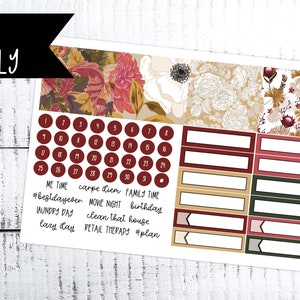 November Monthly Planner Sticker Kit Fall Month on 2 Pages - for Use ...