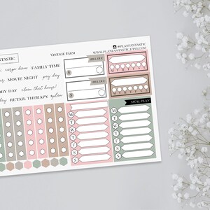 Vintage Farmhouse Weekly Planner Sticker Kit Photo Stickers - Etsy