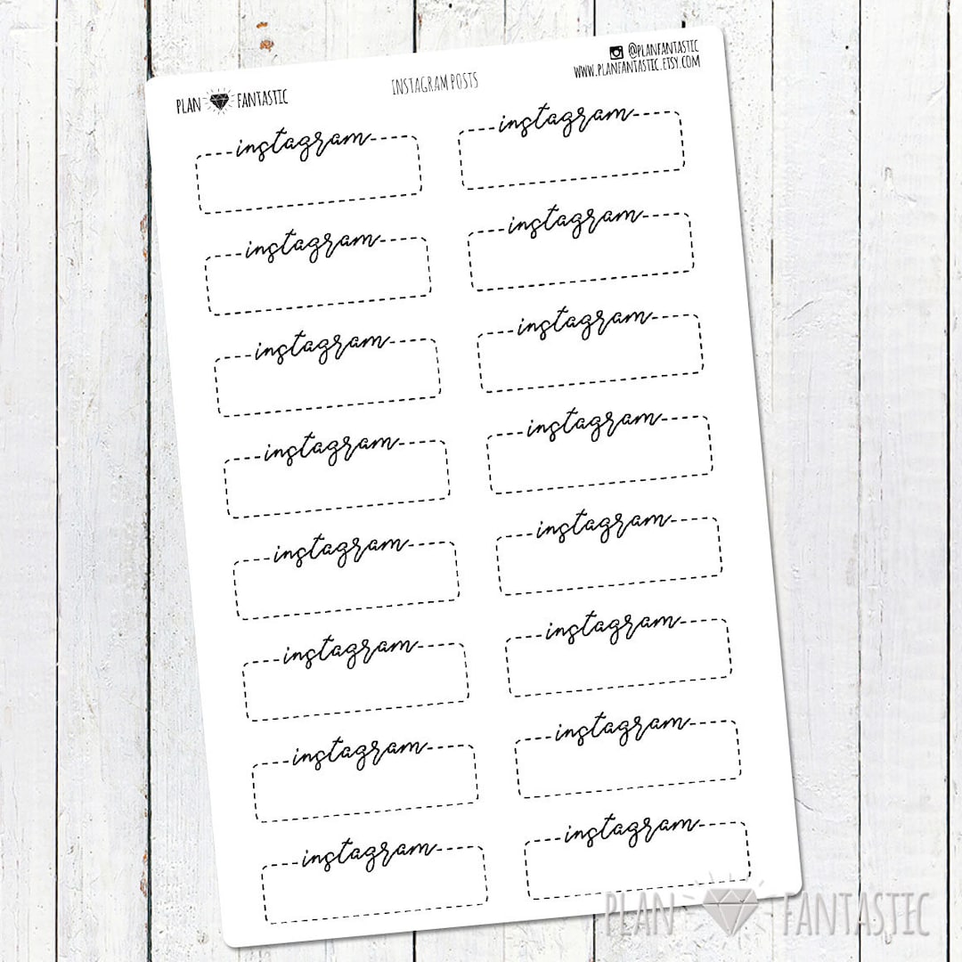 Instagram Post Bullet Journal Stickers Brush Lettering Planner Stickers ...