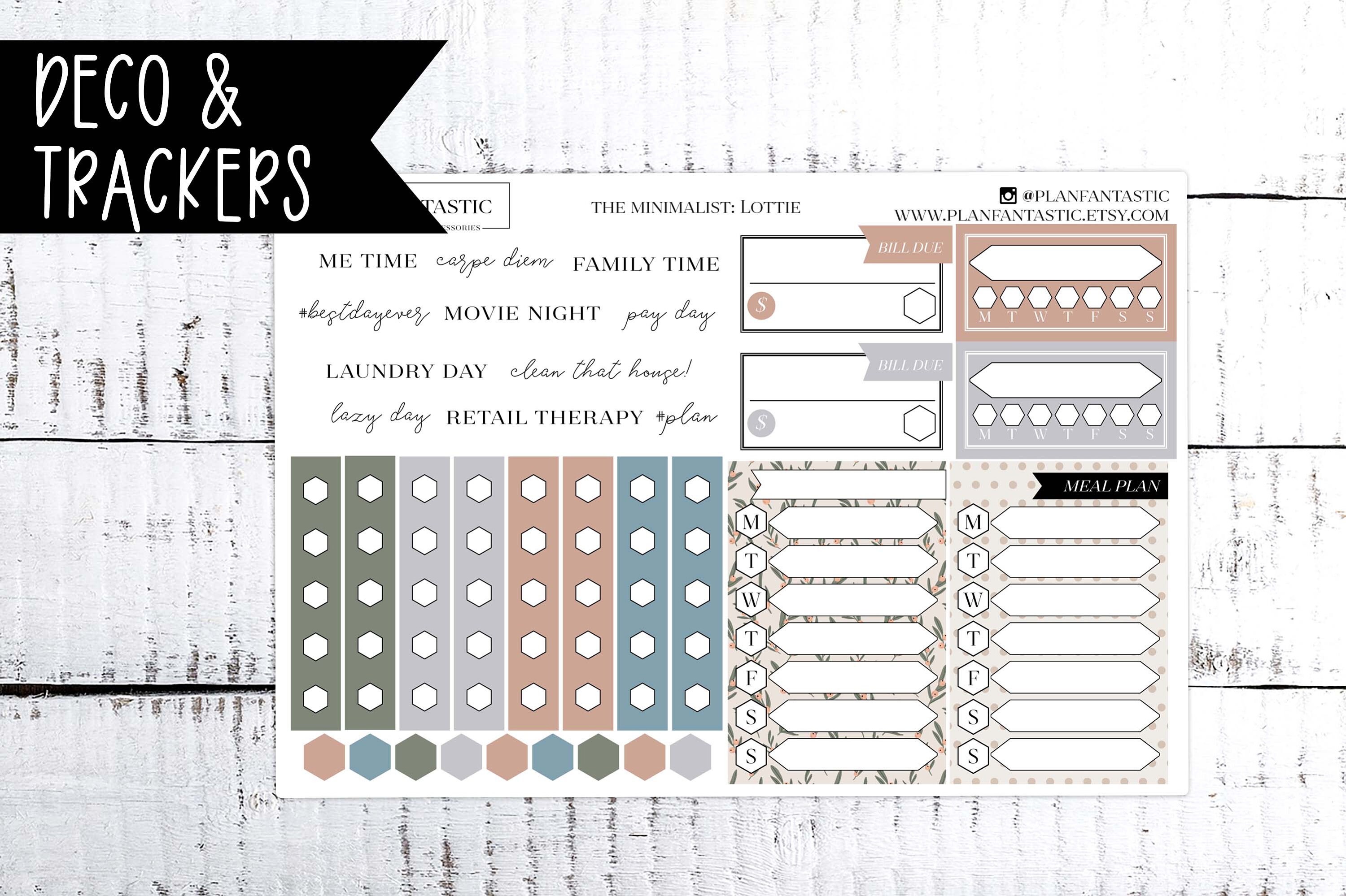 Printable Planner Sticker Kit Boho Minimalist Abstract DIY | Etsy