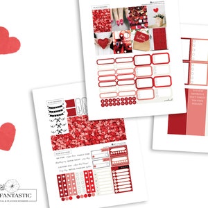Printable Valentine's Day Photo Planner Sticker Kit PDF DIY February ...