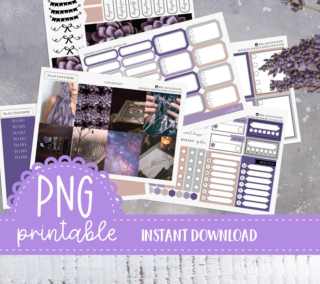 Printable Planner Sticker Kit Study Sticker Weekly Sticker Kit Weekly ...