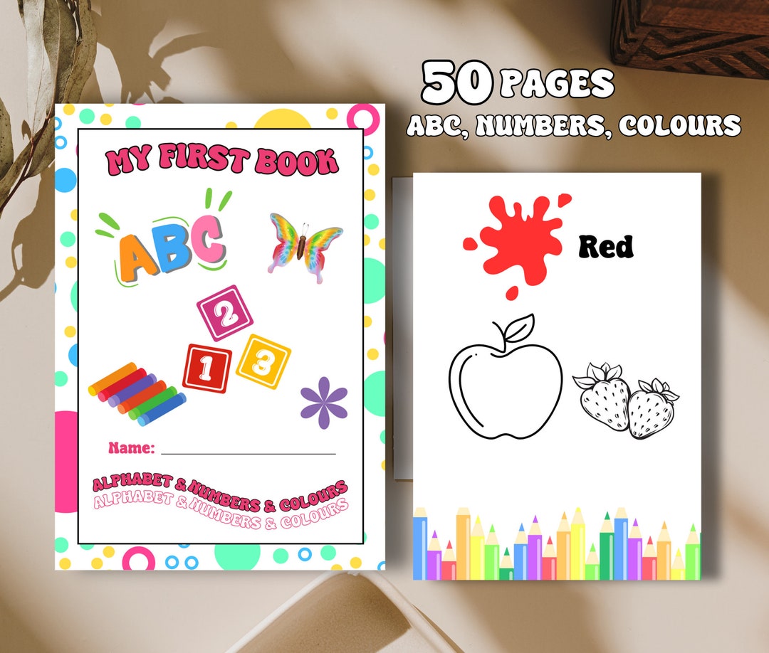 50 Pages Baby's First Book, ABC Learning Book, Educational Book ...