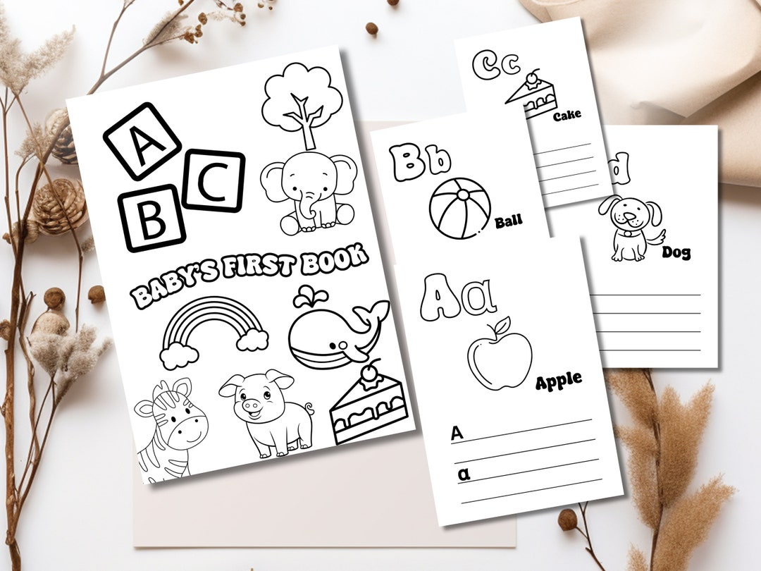 38 Pages Baby's First Book ABC Learning Book Educational Book Colouring ...