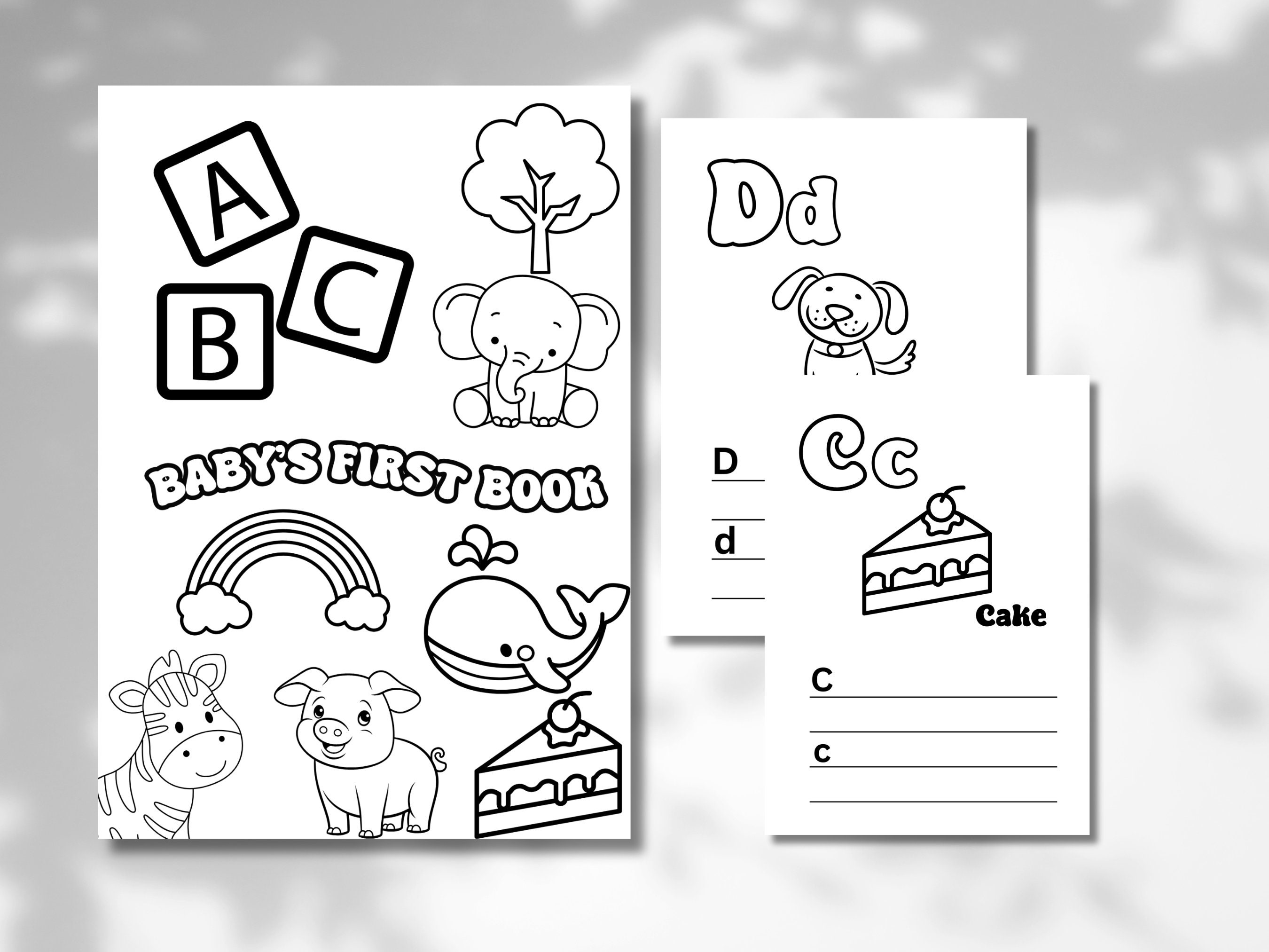 38 Pages Baby's First Book ABC Learning Book Educational Book Colouring ...