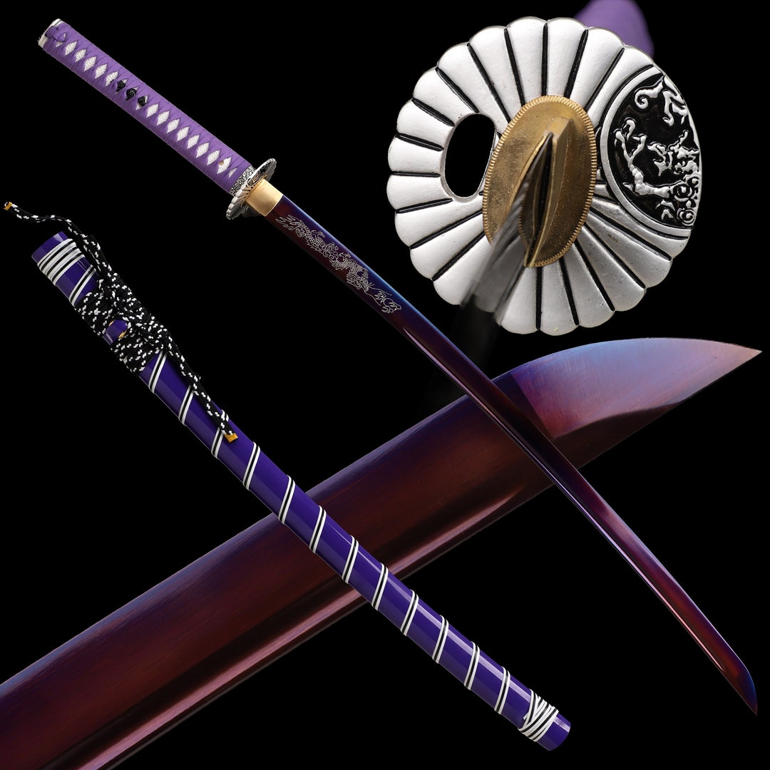 Solid Wood Paint Sheath Katana,alloy Accessories Samurai Sword,roasted ...