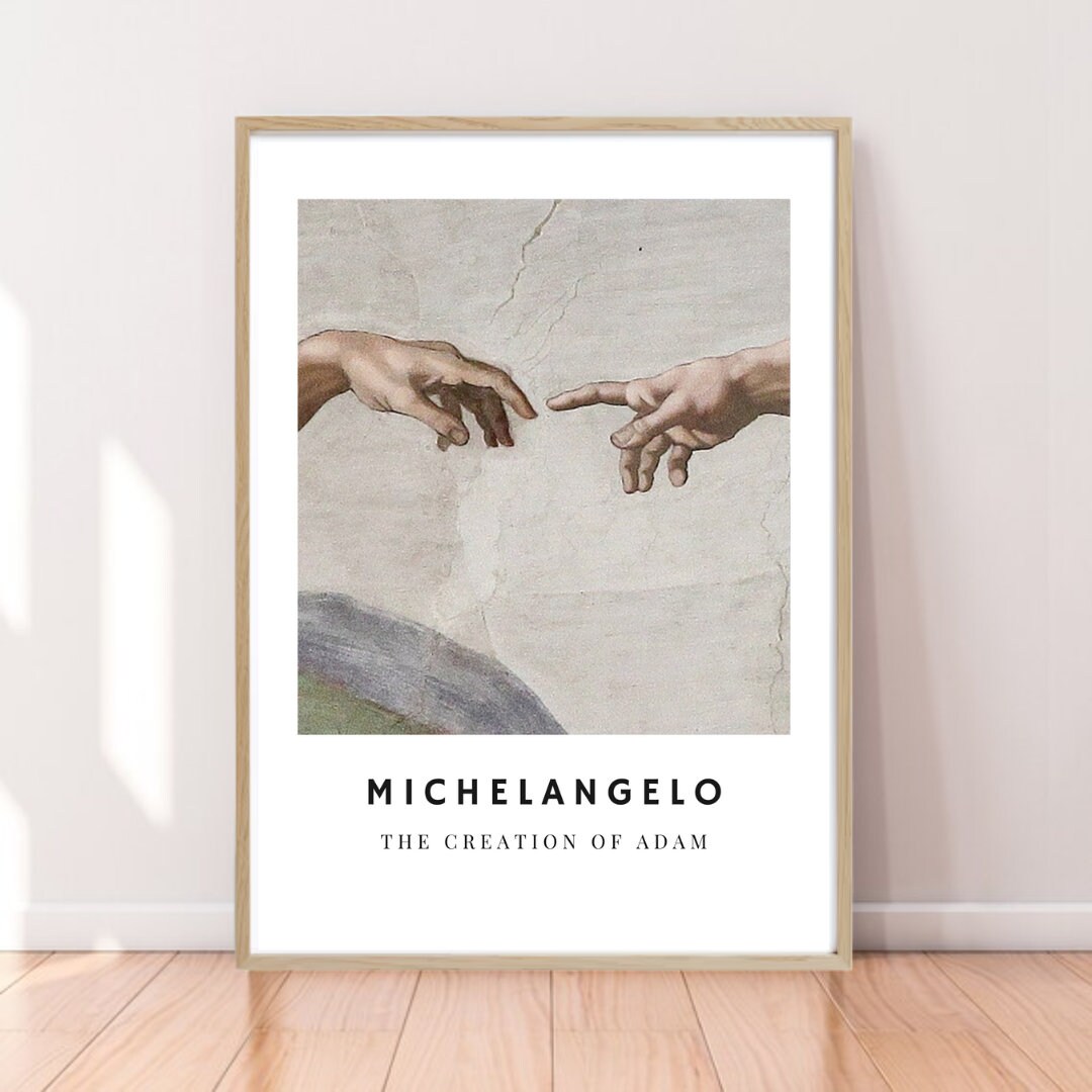 Michelangelo - the Creation of Adam Art Print/poster - Etsy
