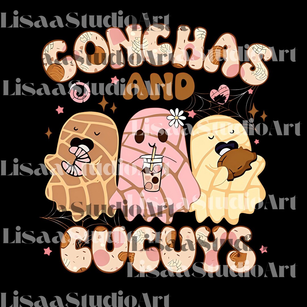 Pantasmas Ghost Pan Dulce PNG, Halloween Mexican SVG, Mexican Conchas ...