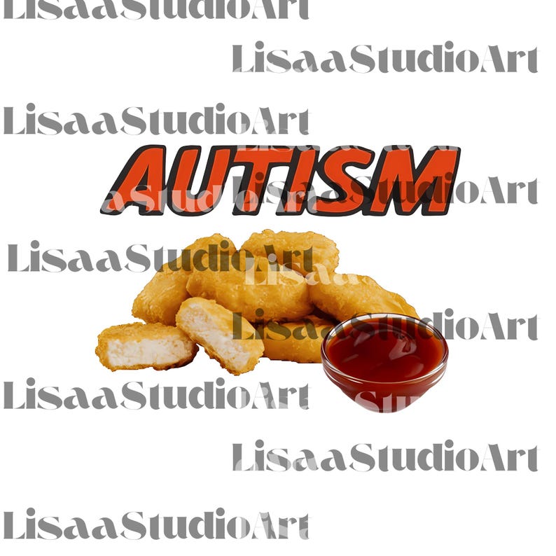 Funny Autism PNG, Funny Chicken Digital Download, Chicken Nugget ...