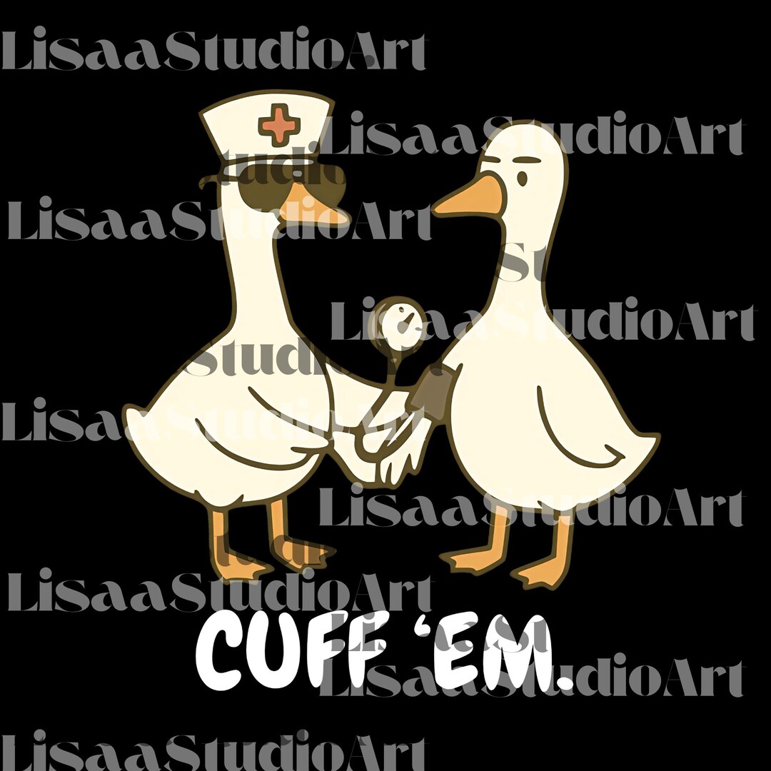 Funny Goose Nurse Cuff 'em SVG, Goose RN Appreciation PNG, Vintage ...