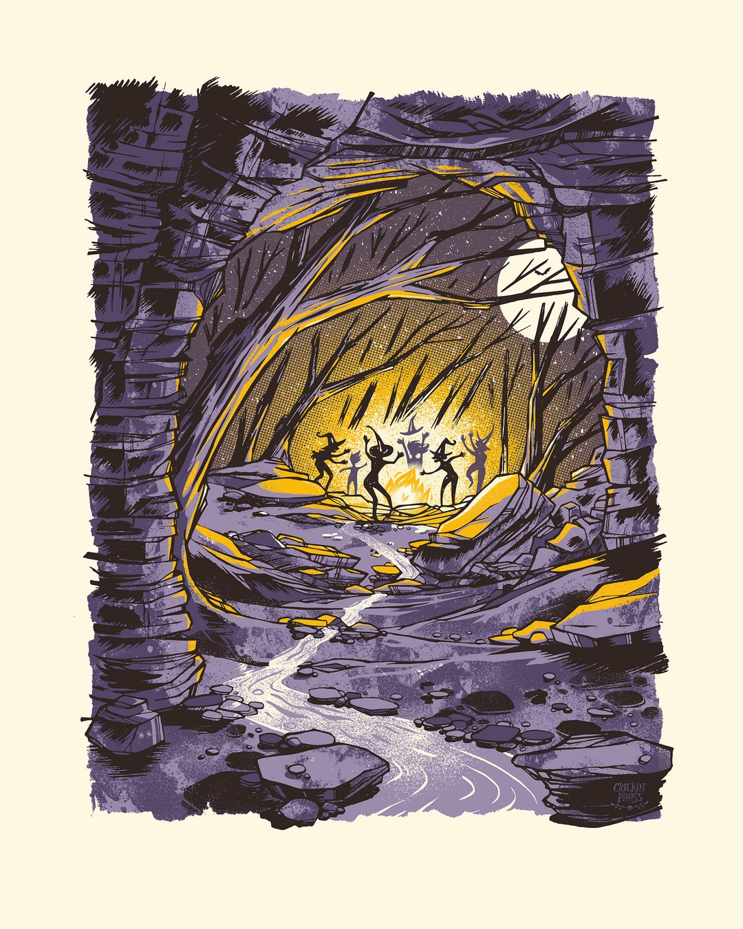 The Witching Hour - Screenprinted Art Print - Etsy