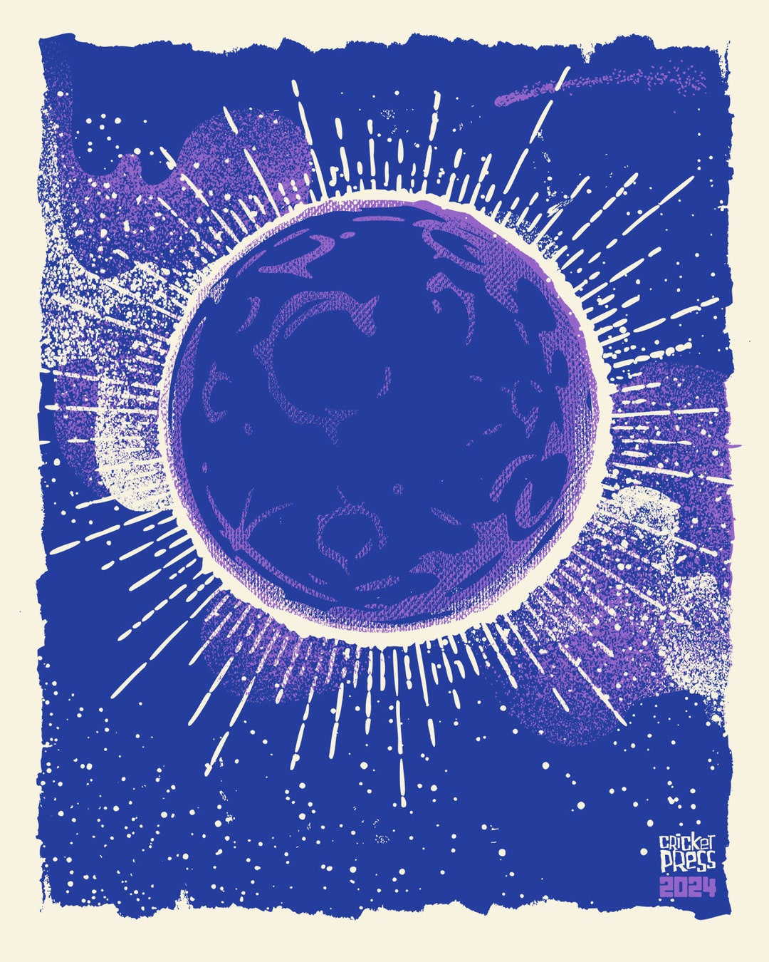 Total Solar Eclipse 2024 Screenprinted Art Print - Etsy