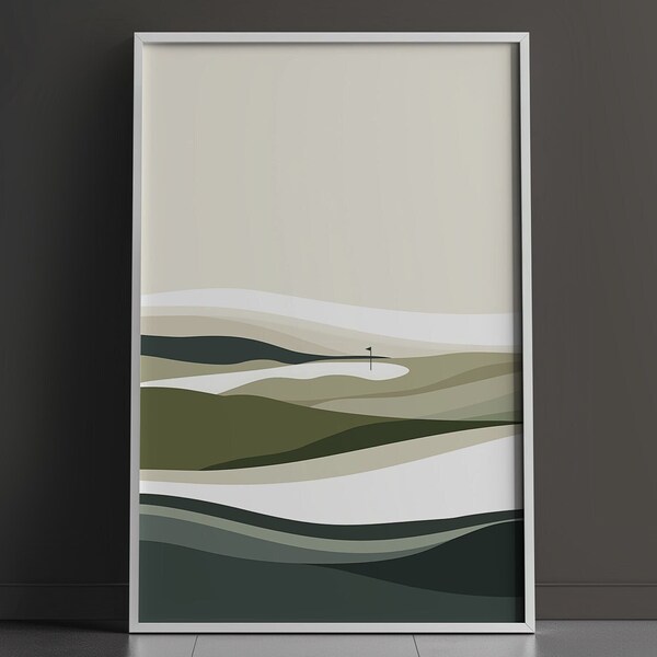 Timeless Golf Print Legacy Collection: 'greenside 01' Modern Home Decor ...