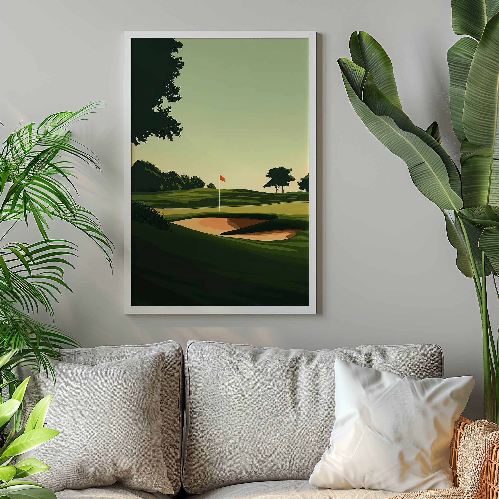 Timeless Golf Print Legacy Collection: 'greenside 01' Modern Home Decor ...