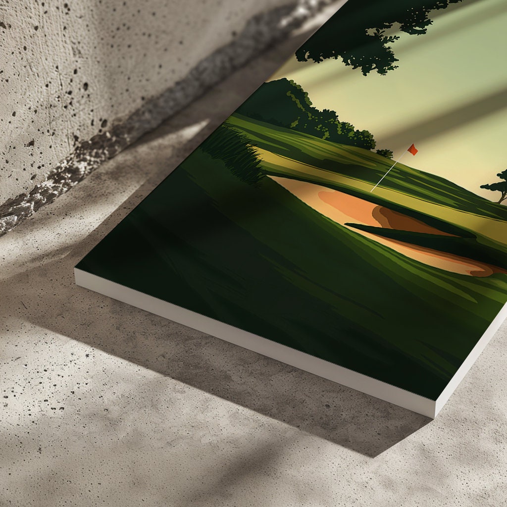 Timeless Golf Print Legacy Collection: 'greenside 01' Modern Home Decor ...