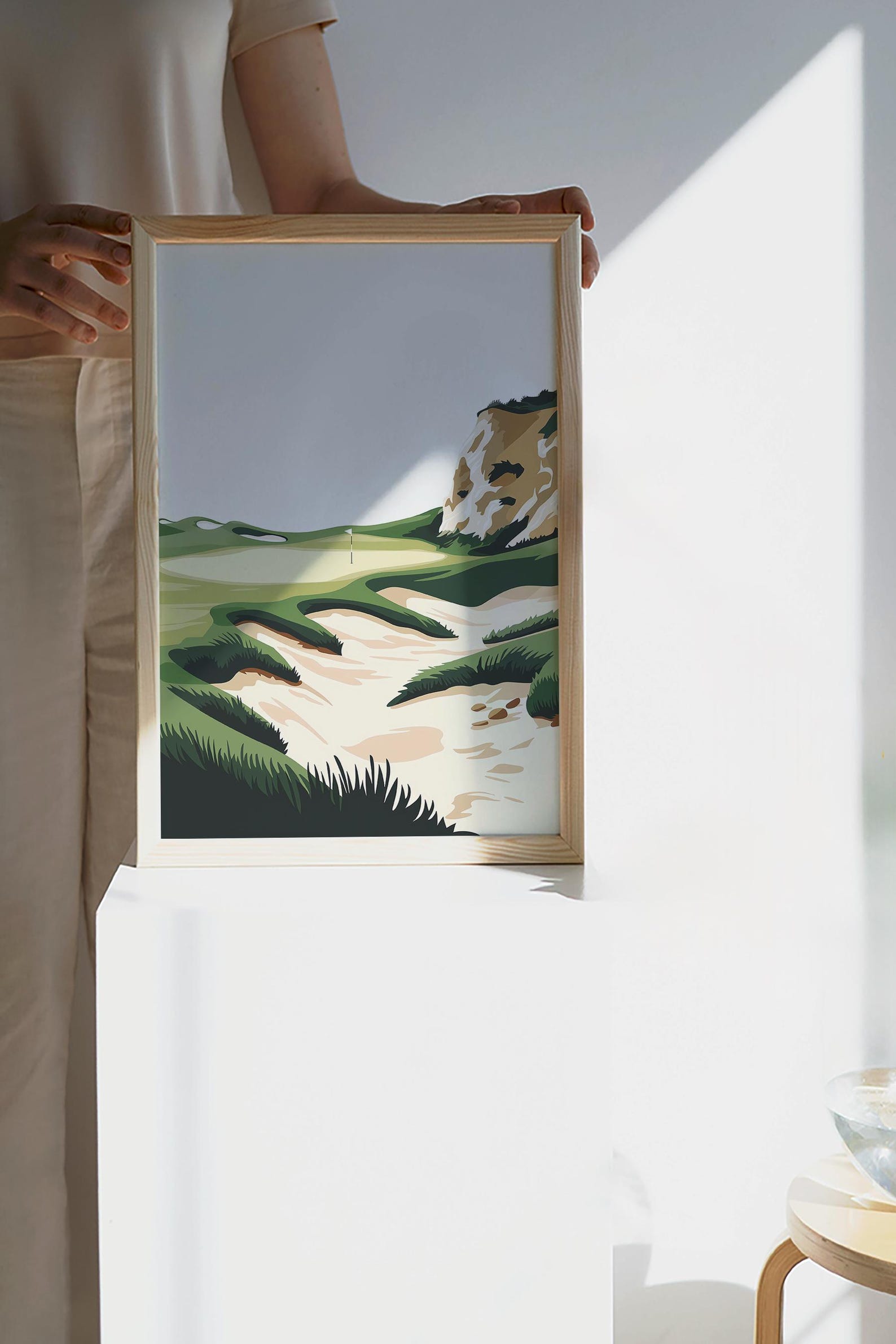 Minimalist Golf Art Print | Premium Golf Course Digital Print ...