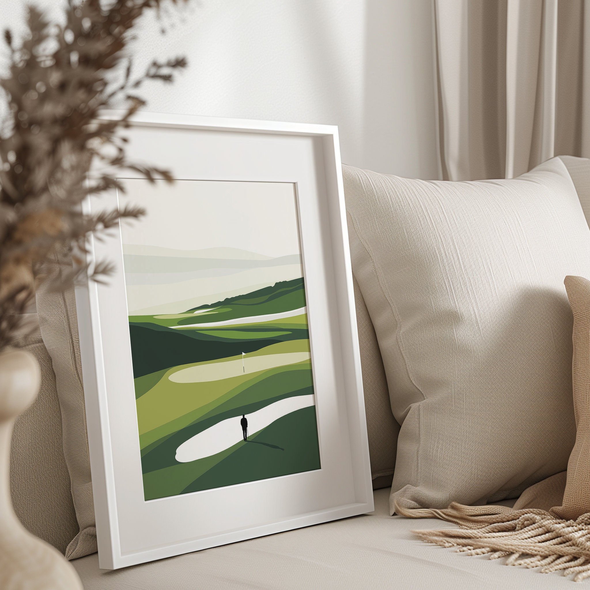 Minimalist Golf Wall Art Premium Digital Print Reverie Collection ...