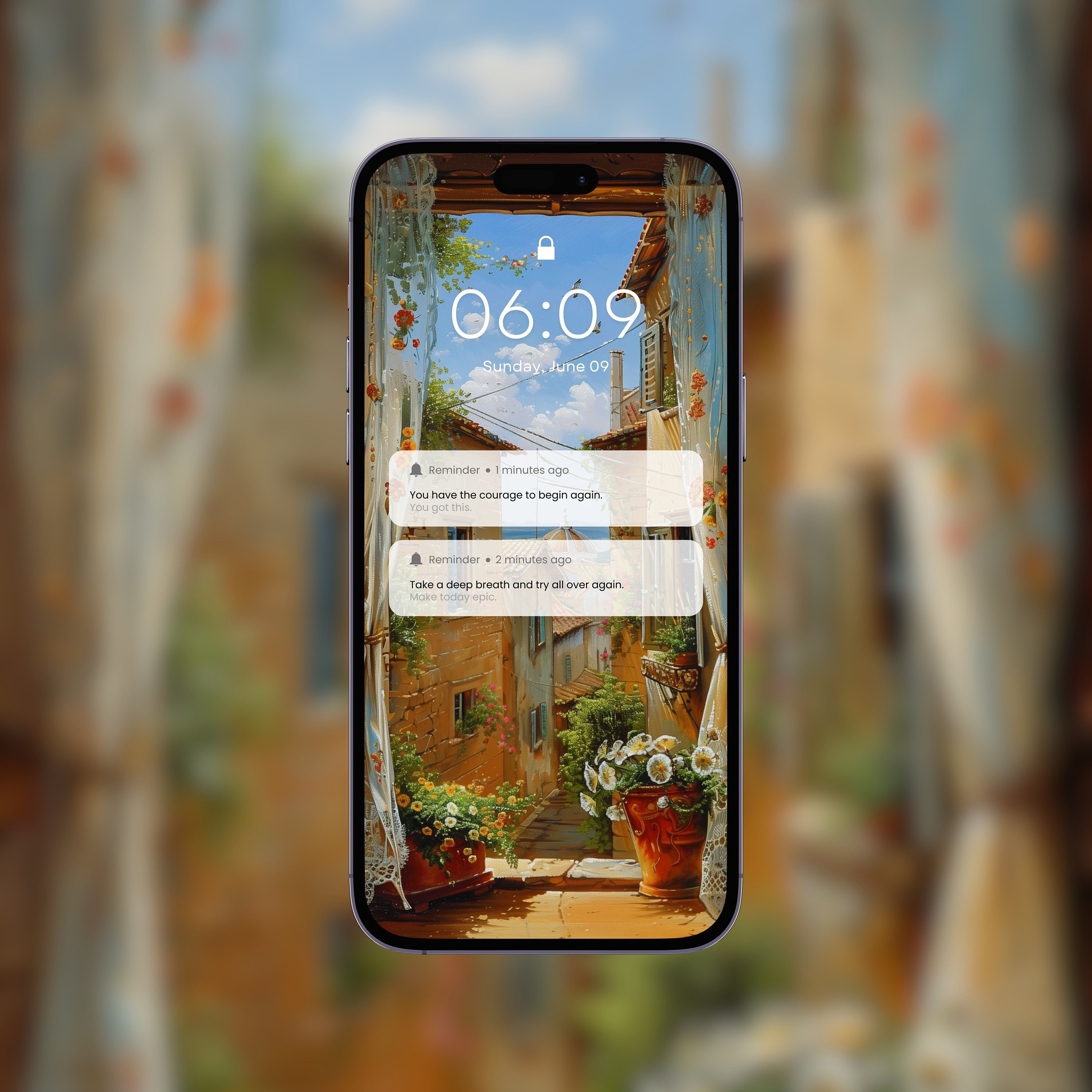 Picturesque Window View Phone Wallpaper | iPhone Wallpaper, Samsung ...
