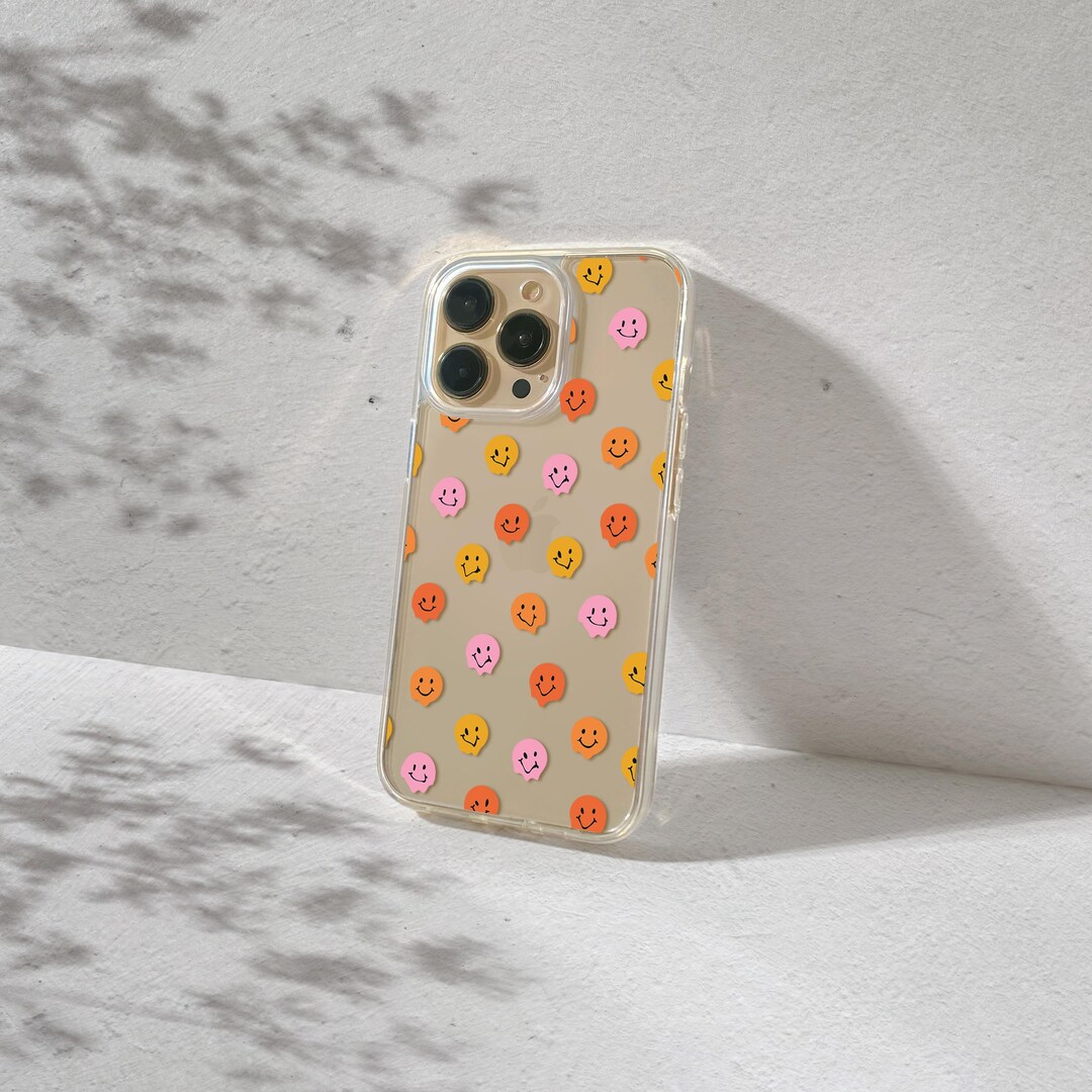 Melt Smiling Face iPhone Clear Case for iPhone 17, 16, 15, 14, 13 Pro ...