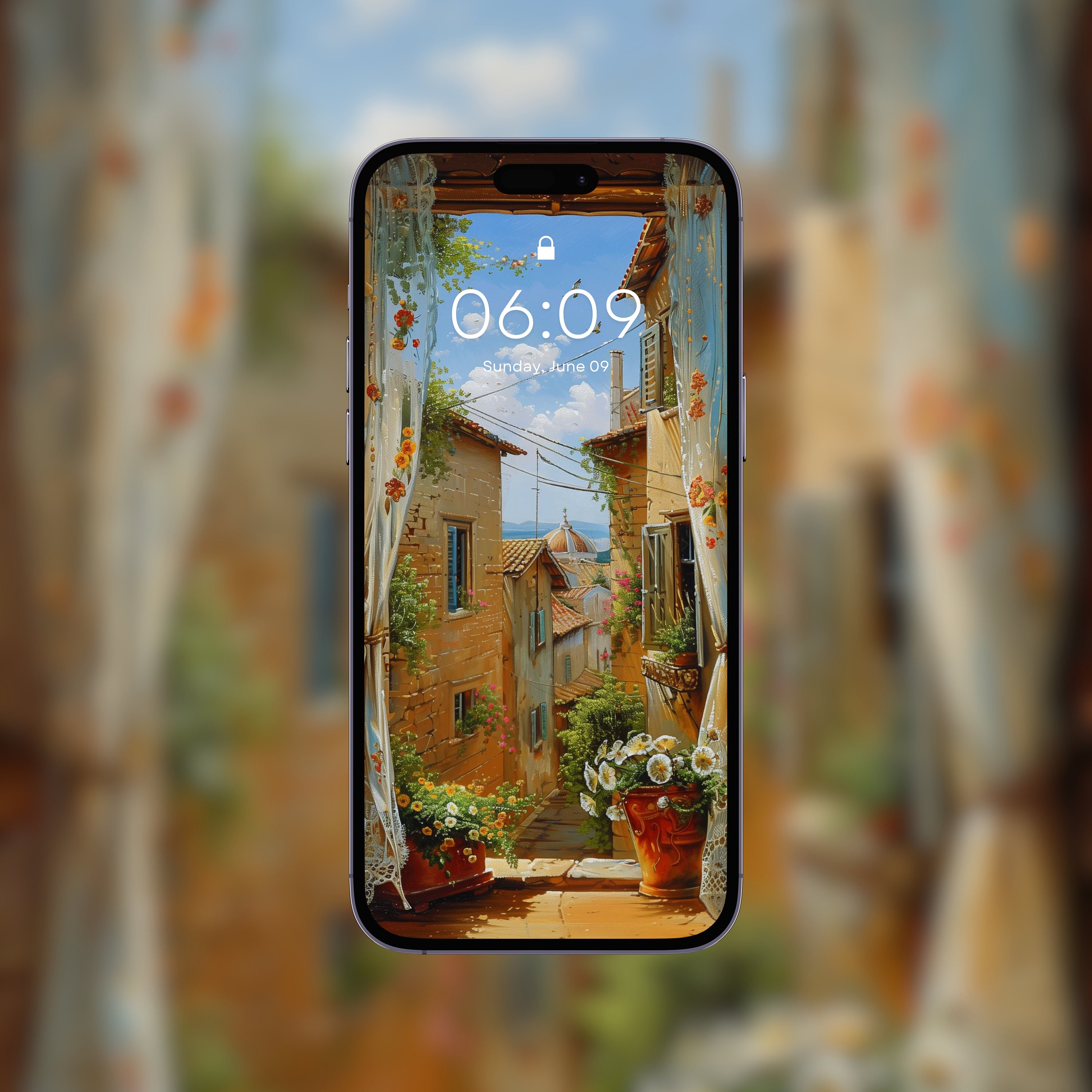 Picturesque Window View Phone Wallpaper | iPhone Wallpaper, Samsung ...