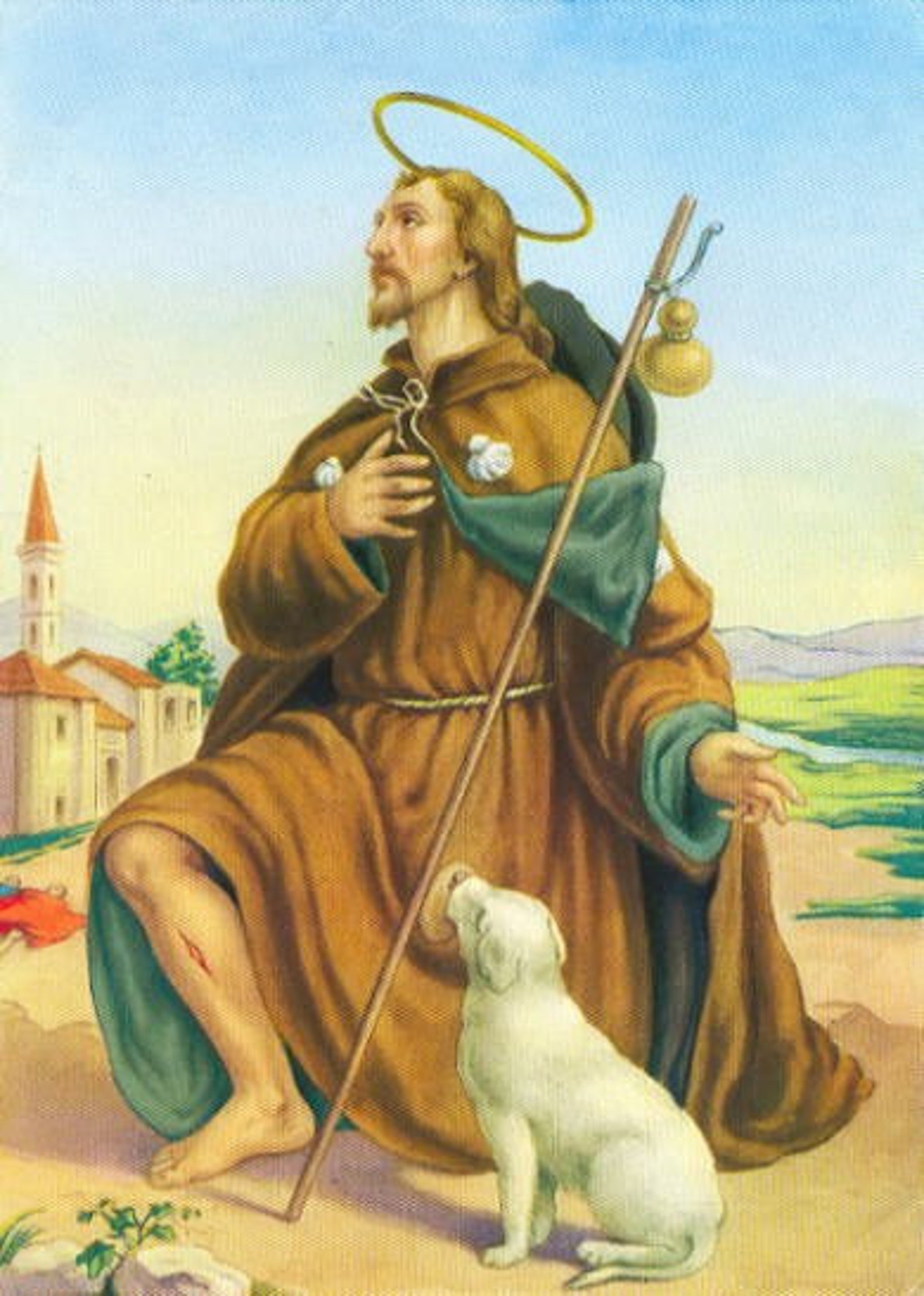 Dog Lovers St. Roch Patron Saint Necklace - Etsy