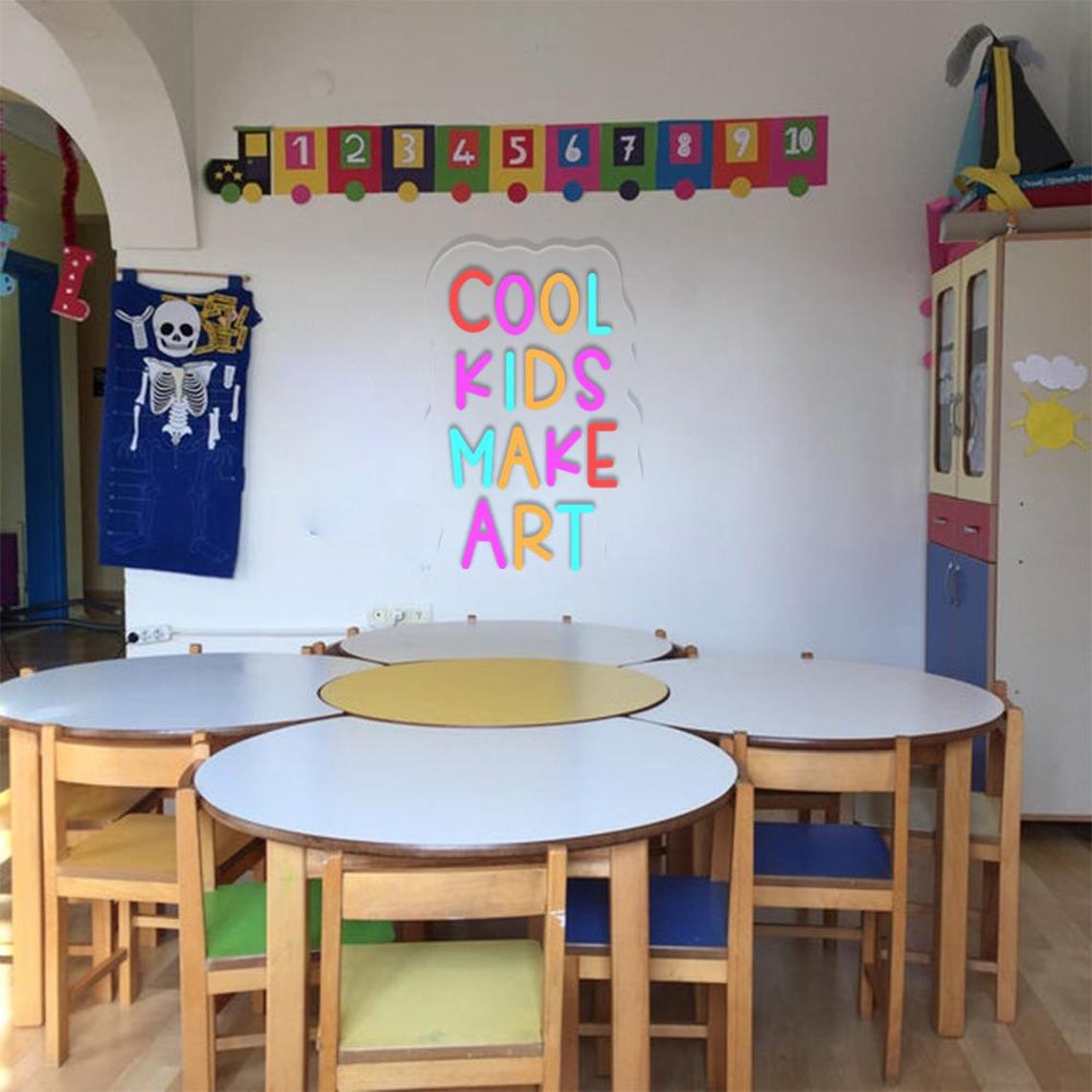 Cool Kids Make Art Neon Sign, Positive Affirmation, Kids Wall Neon ...