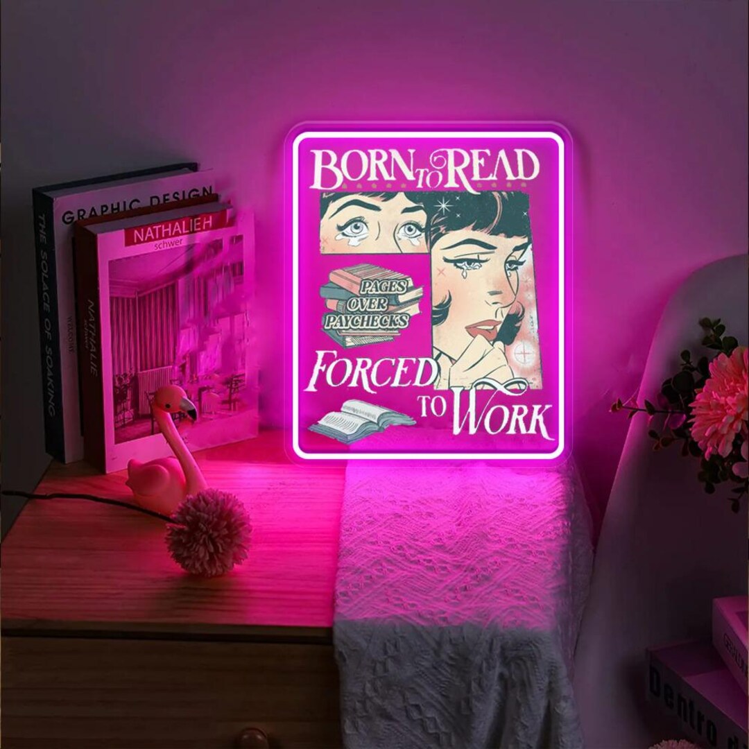 Born to Read Neon Sign: Funny Book Lover Gift - Etsy
