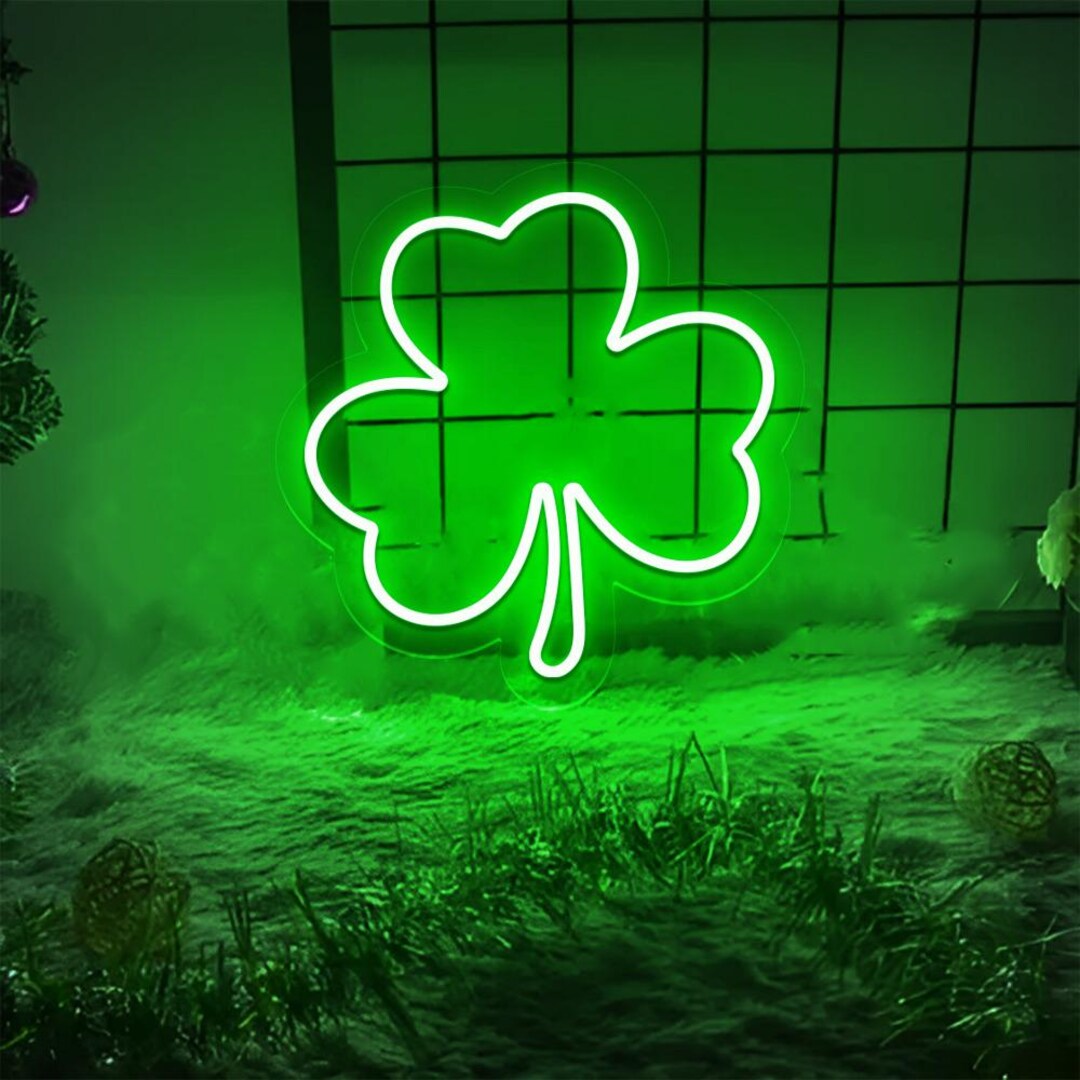 Shamrock Neon Sign: St Patrick's Day Decor - Etsy