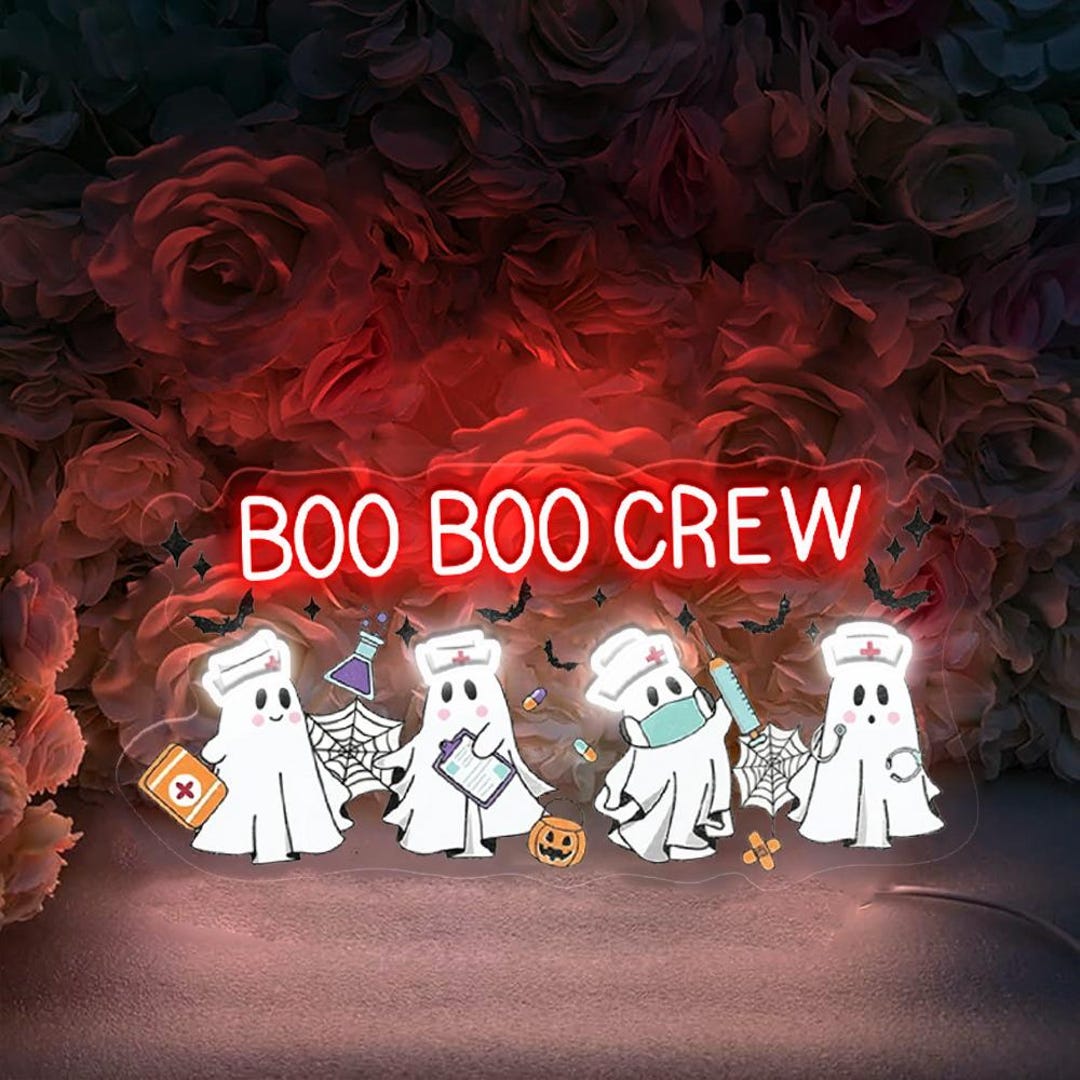 Boo Boo Crew Neon Sign: Halloween Nurse Gift - Etsy